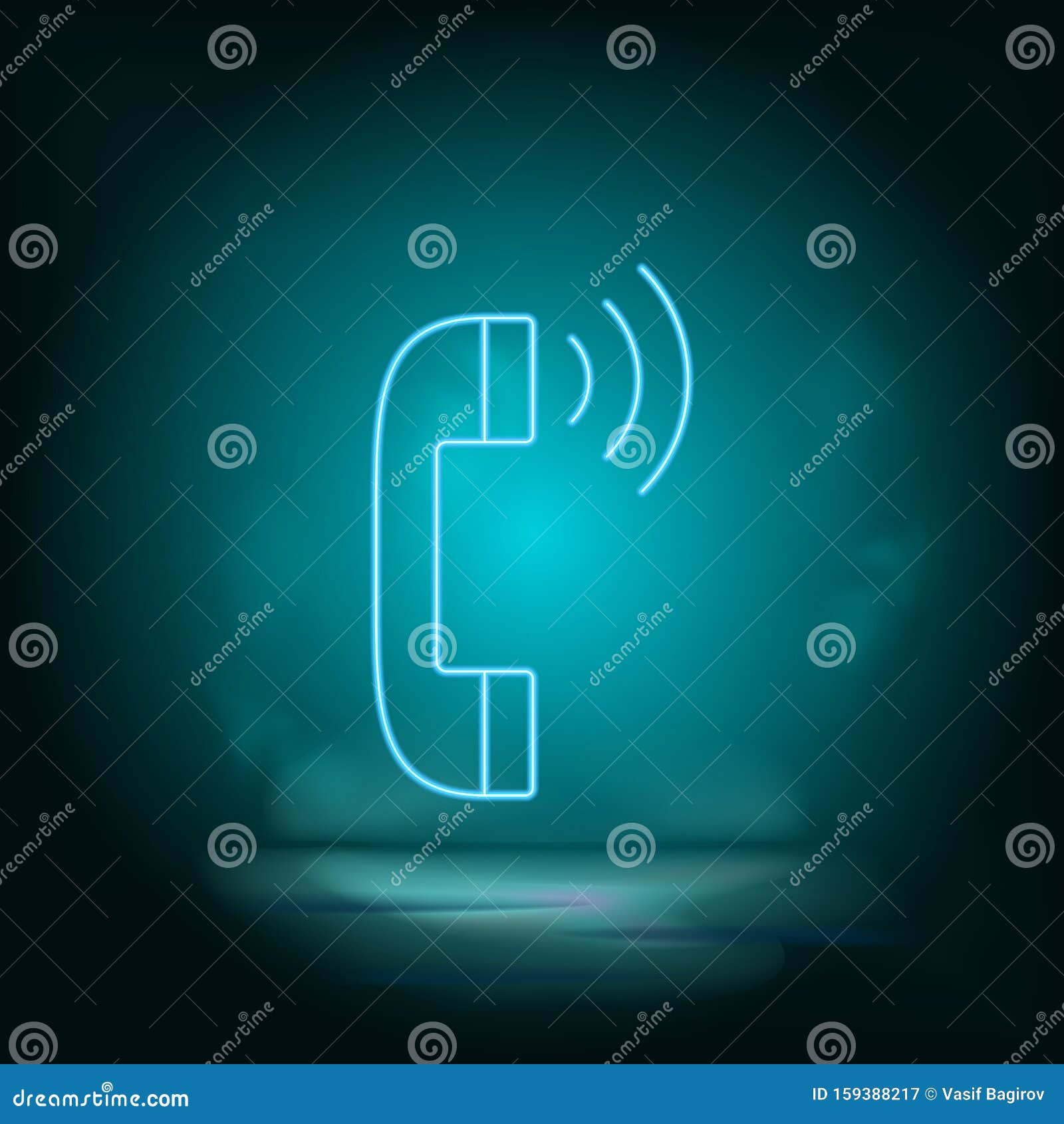 Communication Blue Neon Vector Icon. Simple Element Illustration from ...