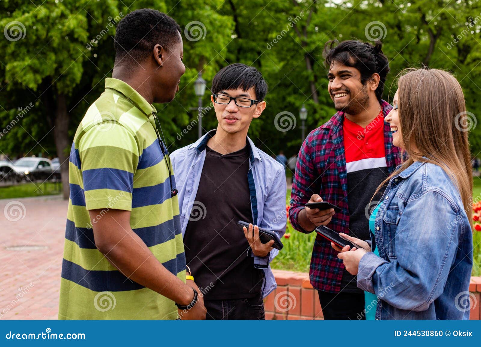 Communication without Borders between Cheerful Multiethnic Students ...