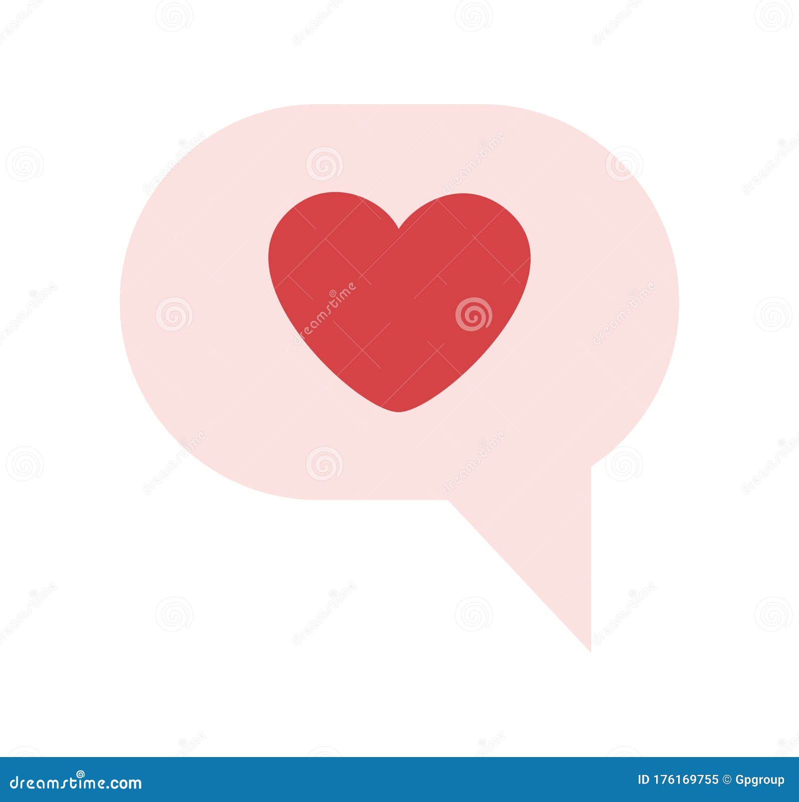Communication Bubble with Heart Vector Design Stock Vector ...