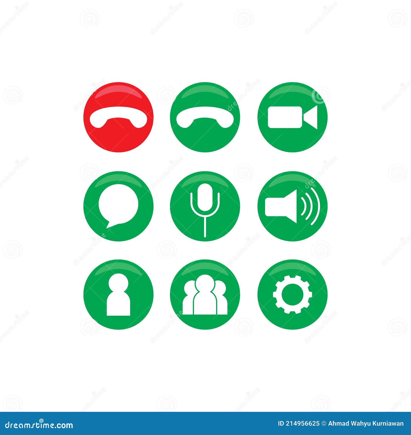 Communication button stock vector. Illustration of dial - 214956625