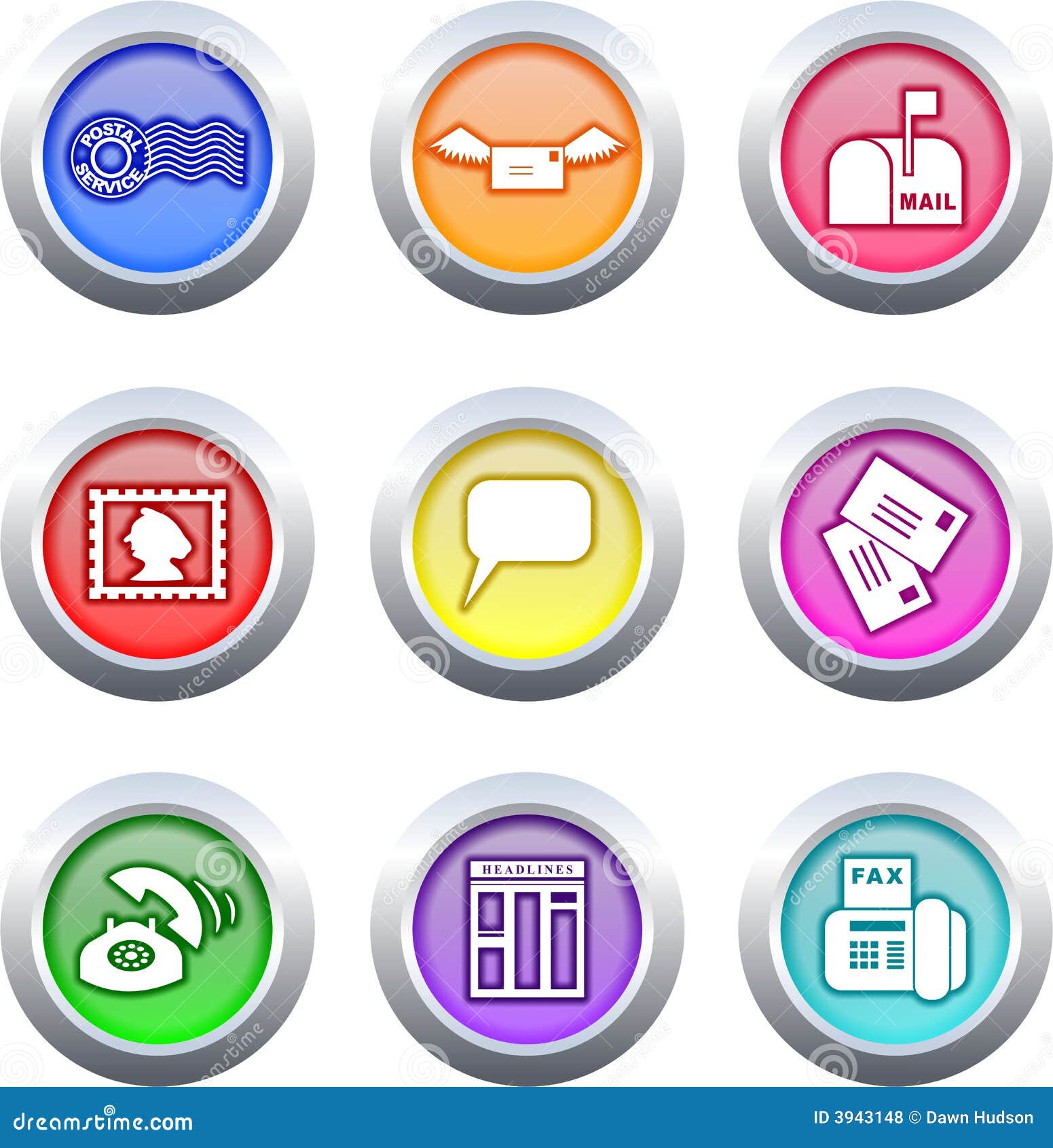 Communication buttons stock illustration. Illustration of colourful ...