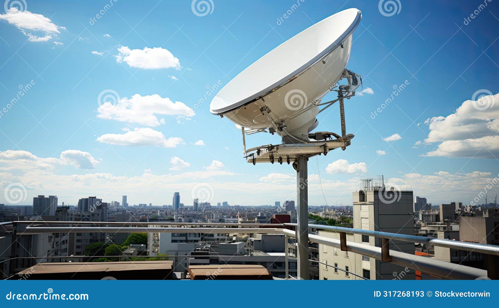 Communication cable dish stock illustration. Illustration of ...
