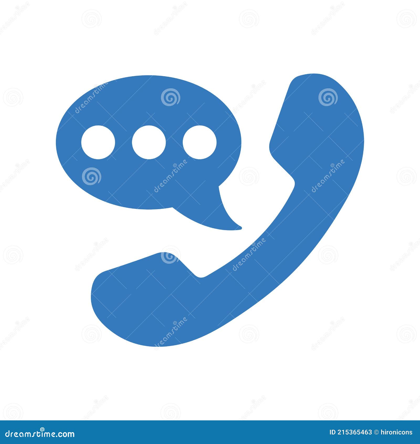 Communication, Call and Message Icon. Blue Vector Stock Vector ...