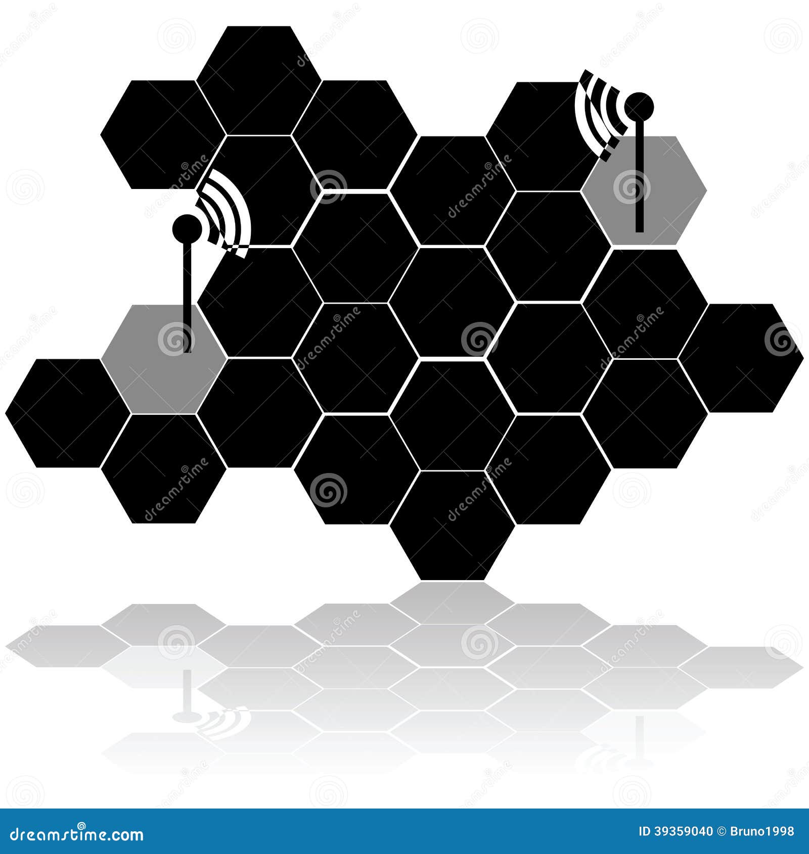 Communicating Towers Set Cartoon Vector | CartoonDealer.com #170535927