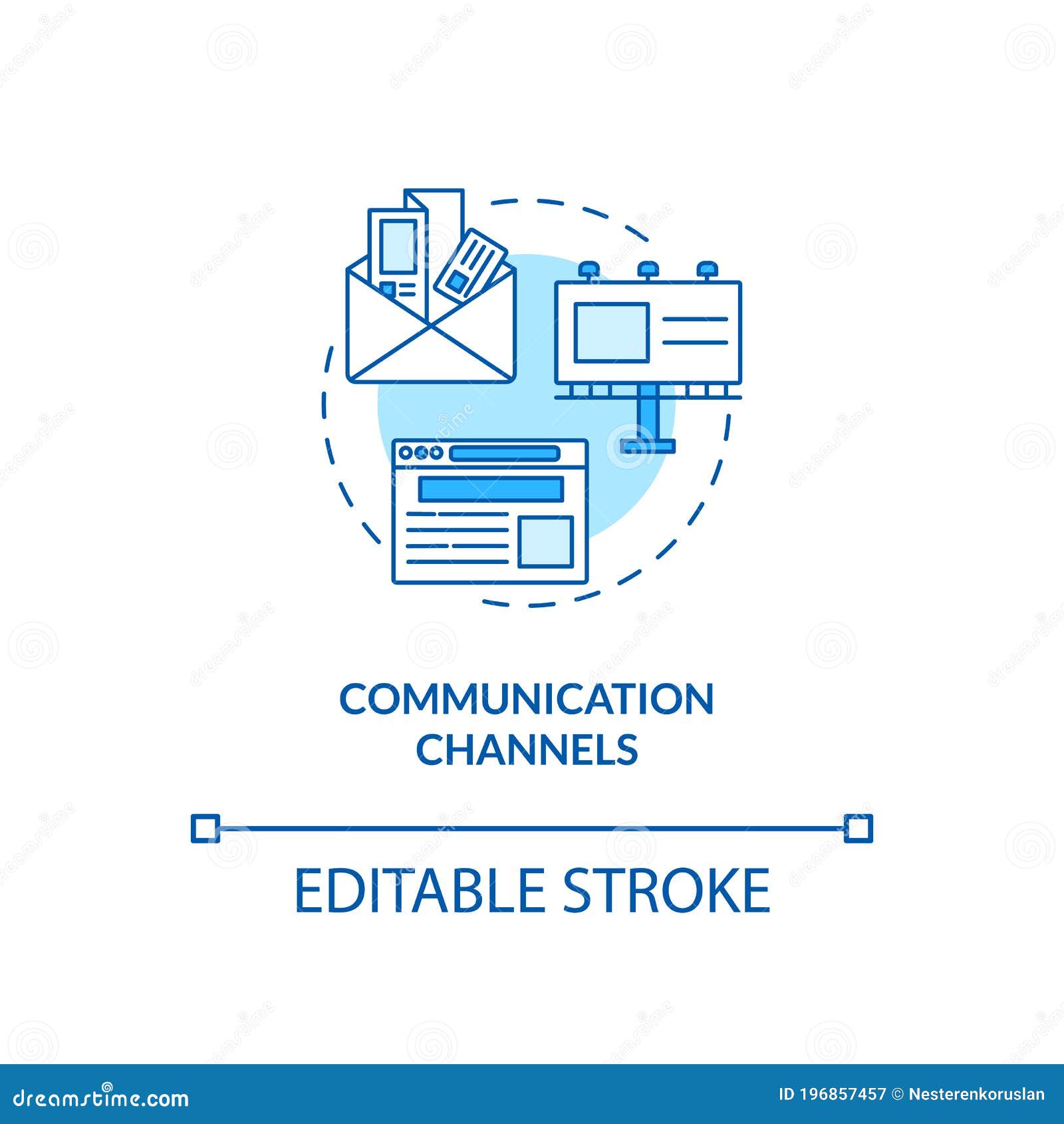 Communication Channels Concept Icon Stock Vector - Illustration of ...