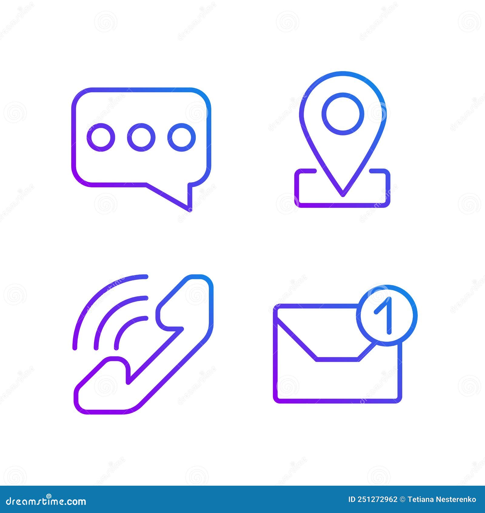 Communication Channels Pixel Perfect Gradient Linear Vector Icons Set ...