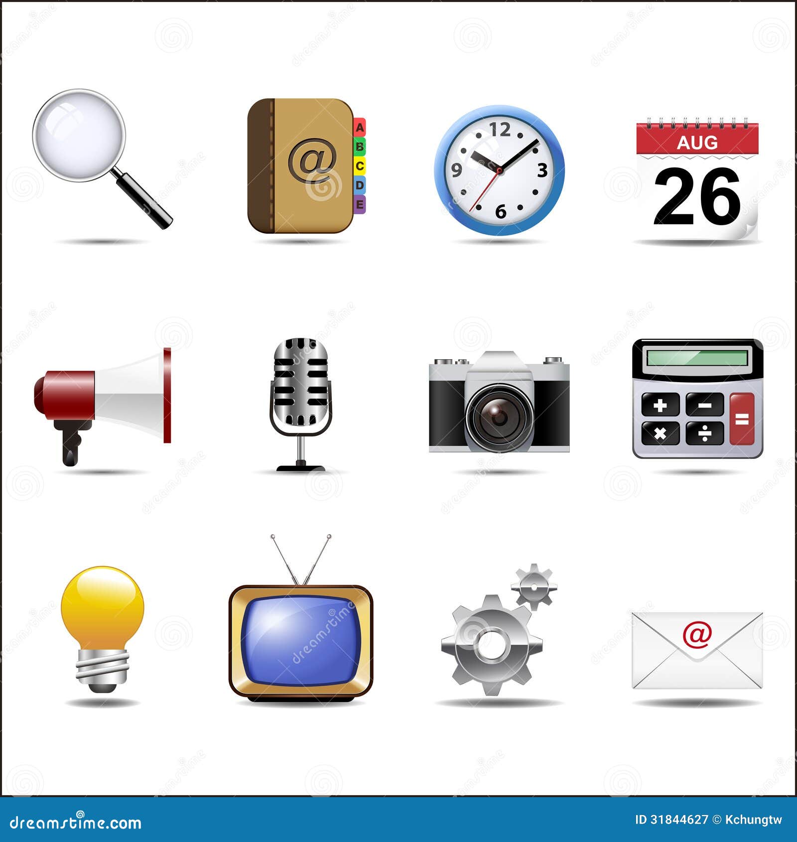 Communication Channels And Social Media Icon Set Cartoon Vector ...