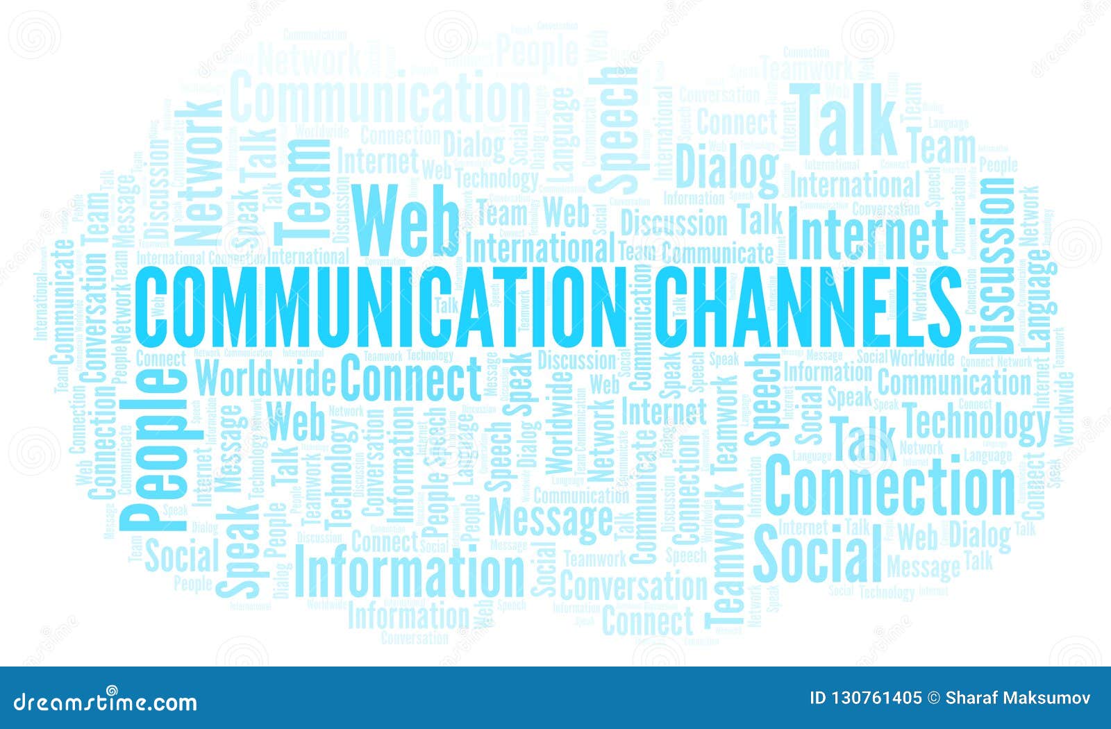 Communication Channels Word Cloud. Stock Illustration - Illustration of ...
