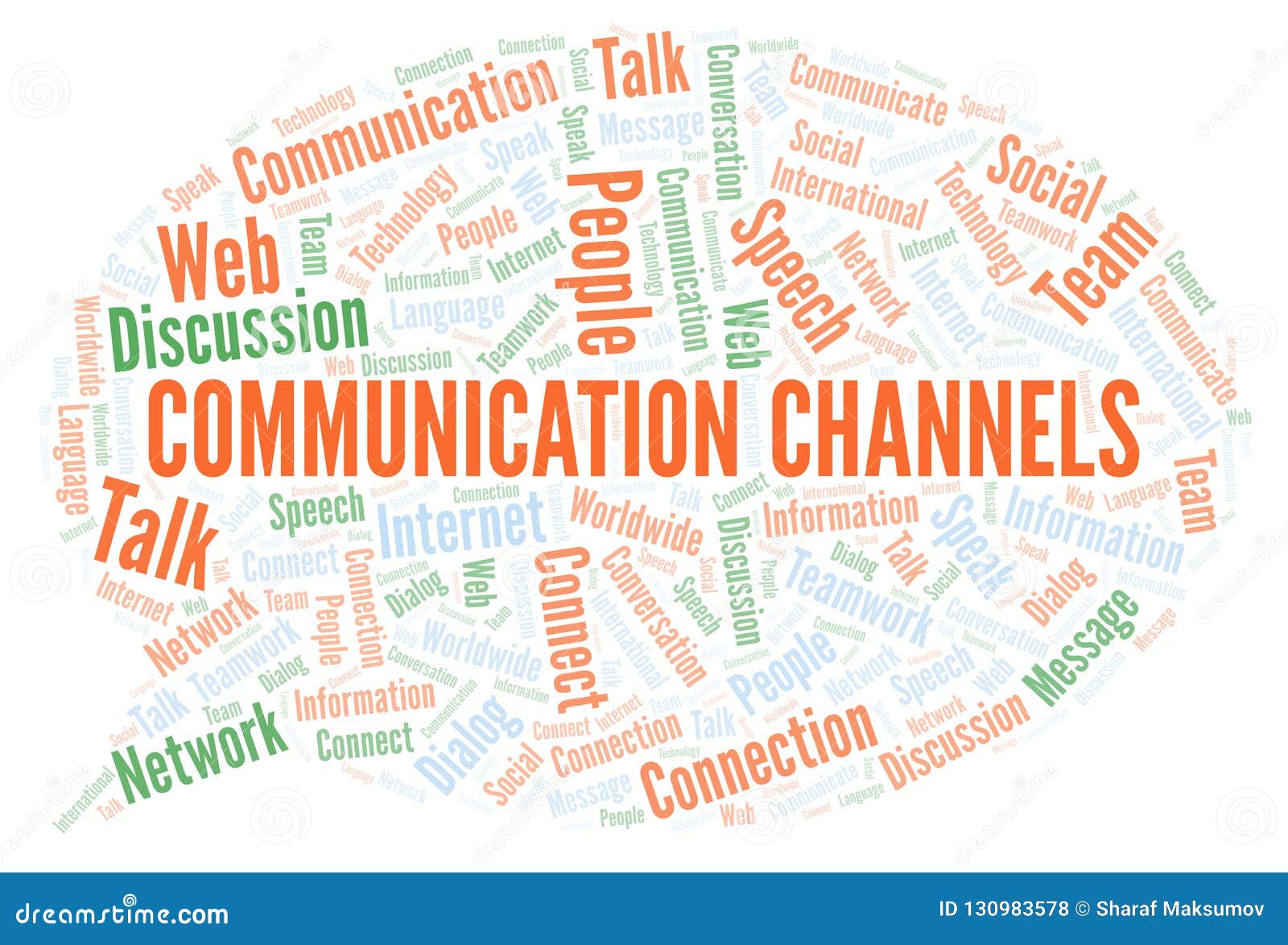 Communication Channels And Social Media Icons Over Color Background ...