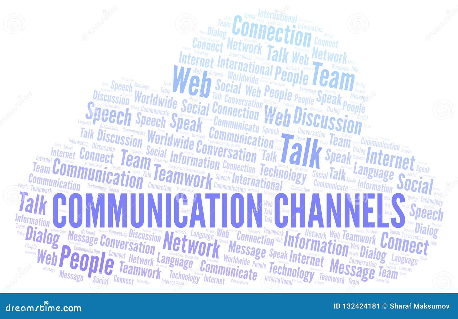 Communication Channels Word Cloud Stock Illustration - Illustration of ...