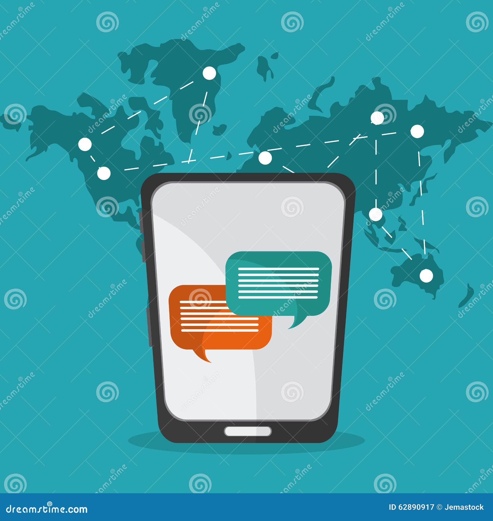 Communication and Chat Design Stock Vector - Illustration of lettering ...