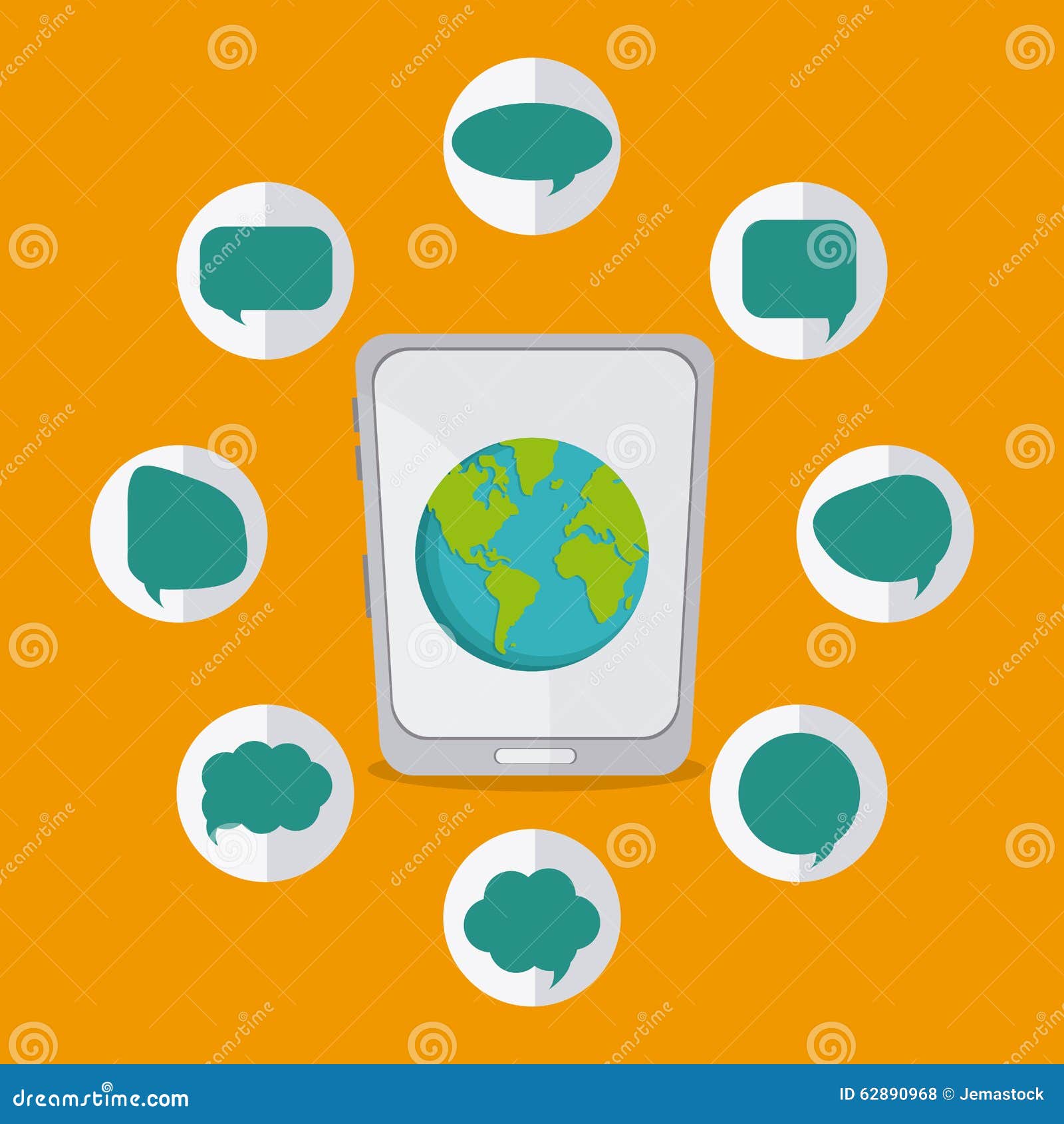 Communication and Chat Design Stock Vector - Illustration of ...