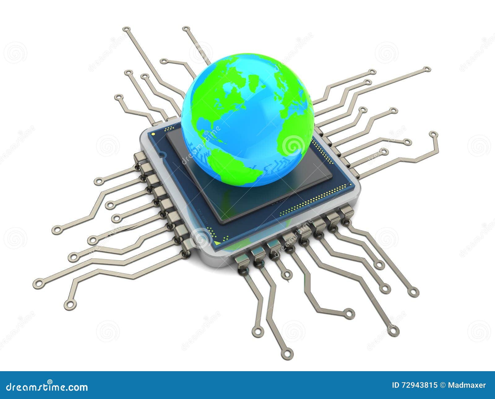 Communication chip stock illustration. Illustration of electricity ...