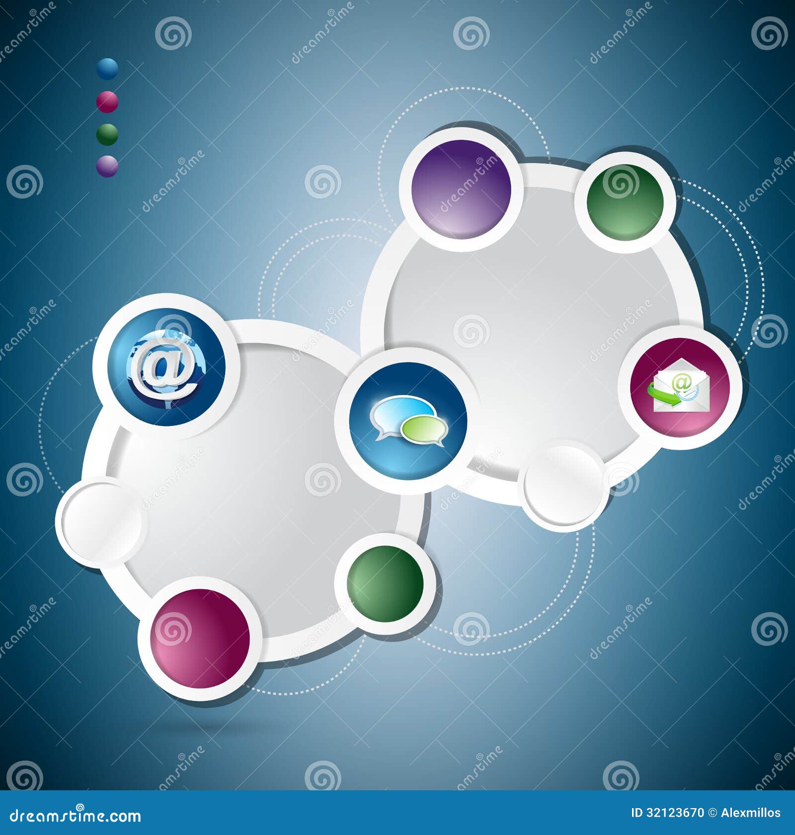 Communication Circle Colorloop Business, Template Stock Illustration ...