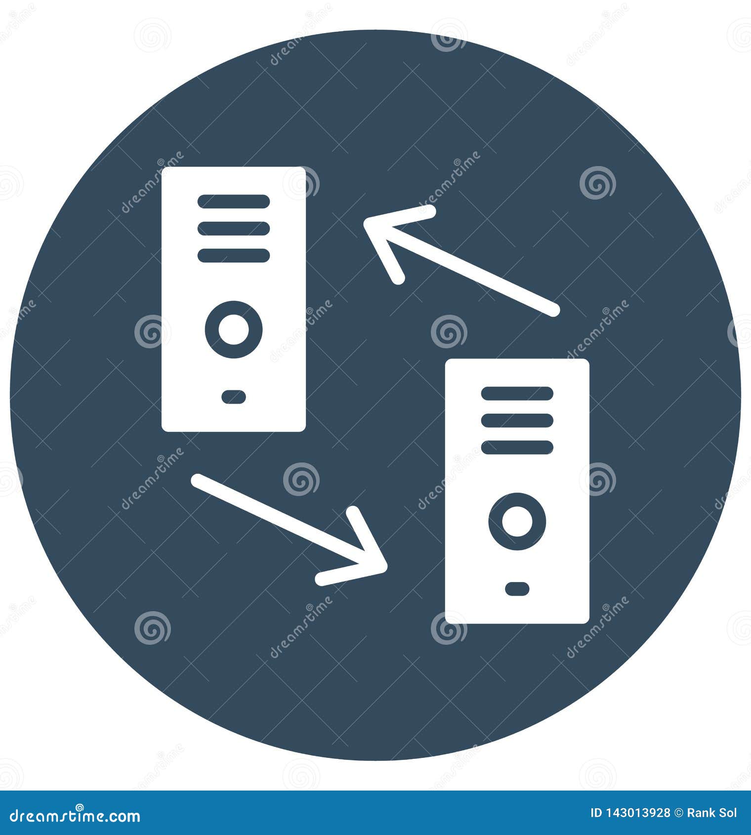 Server Share Isolated Vector Icon Which Can Easily Modify or Edit Stock ...