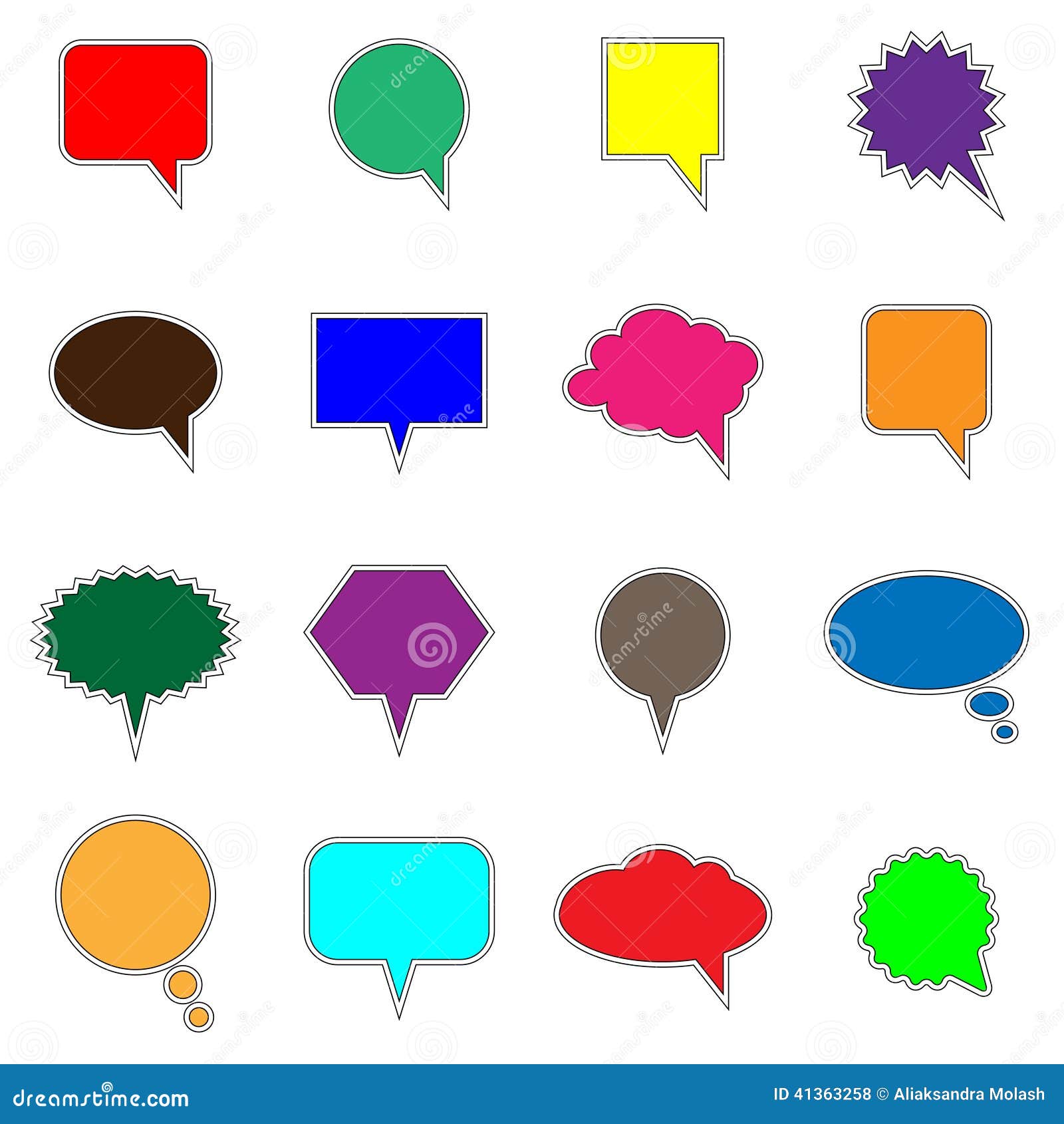 Communication clouds stock vector. Illustration of dialogue - 41363258