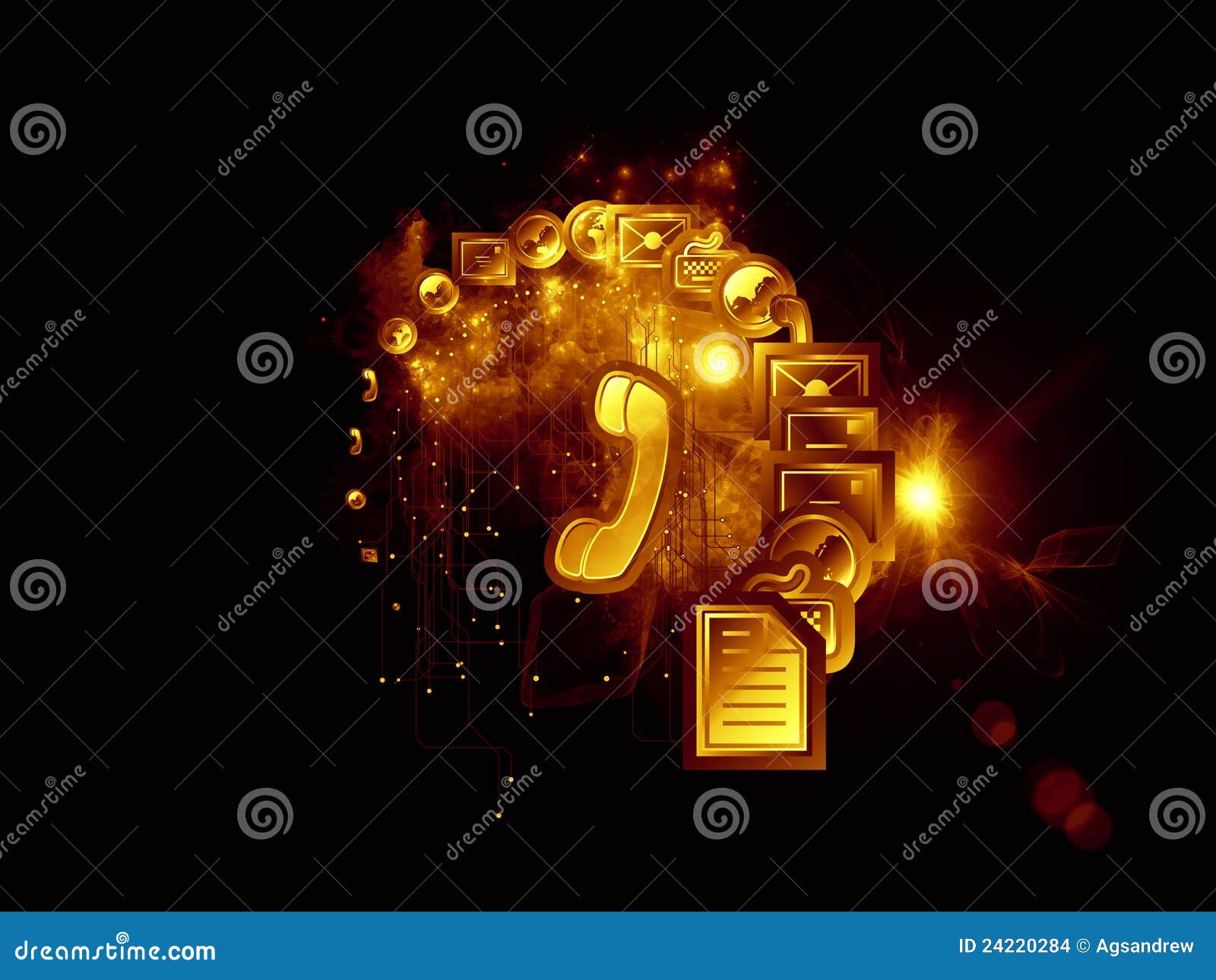 Communication cluster stock illustration. Illustration of concept ...