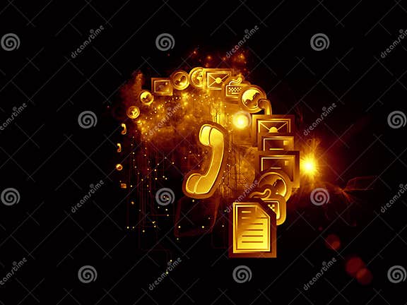Communication cluster stock illustration. Illustration of concept ...