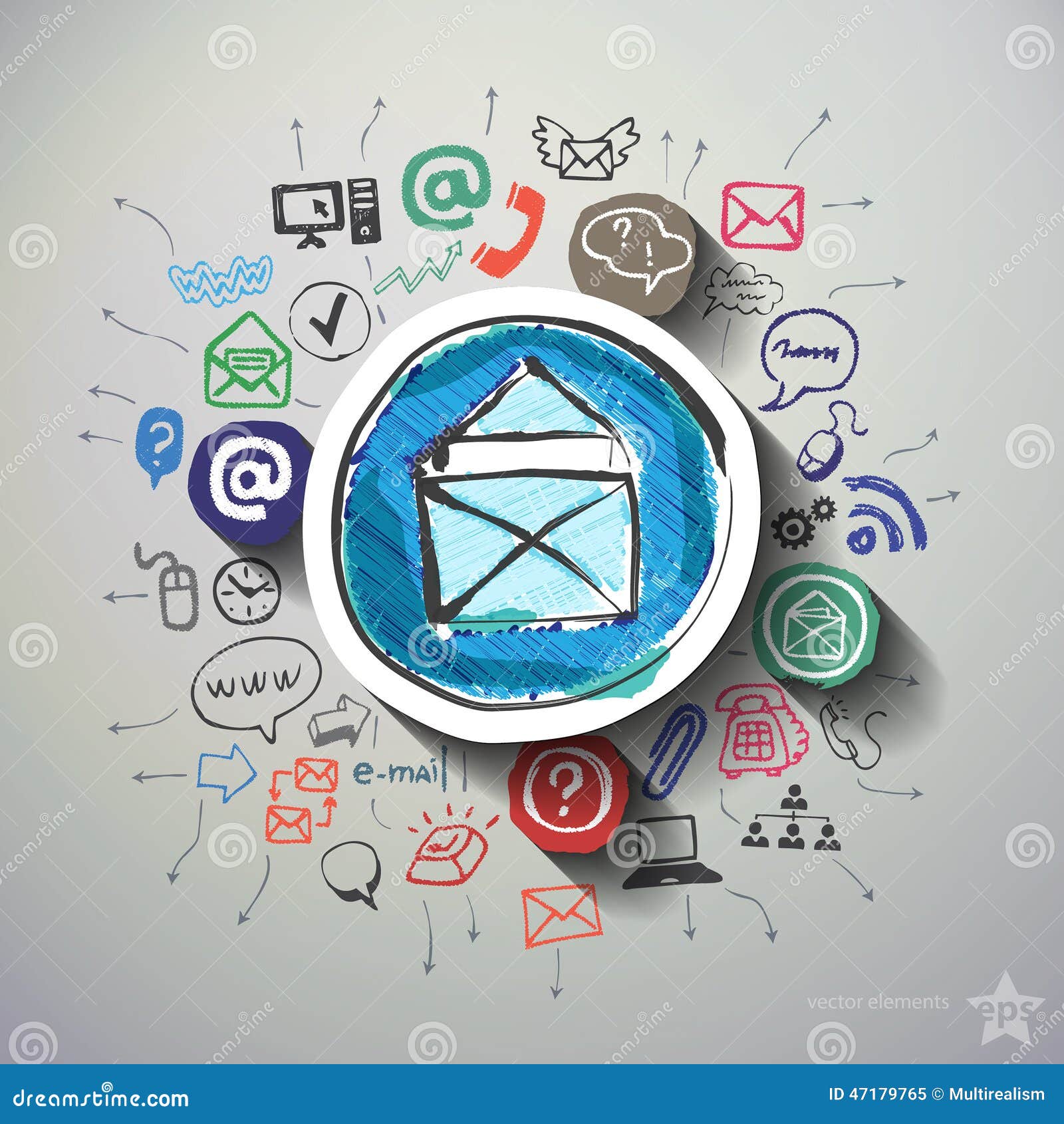 Communication Collage Royalty-Free Stock Photography | CartoonDealer ...