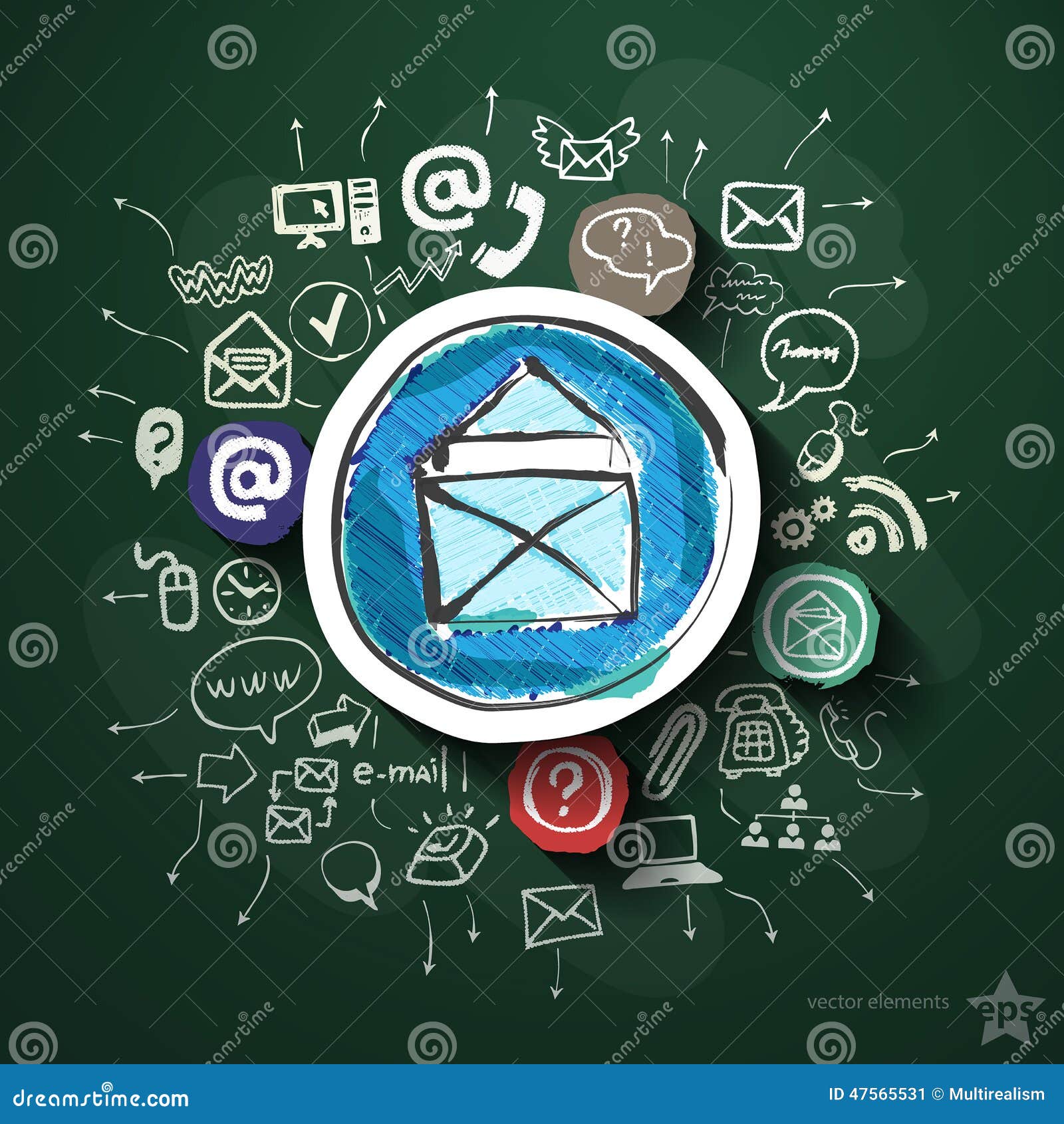 Communication Collage Royalty-Free Stock Photography | CartoonDealer ...