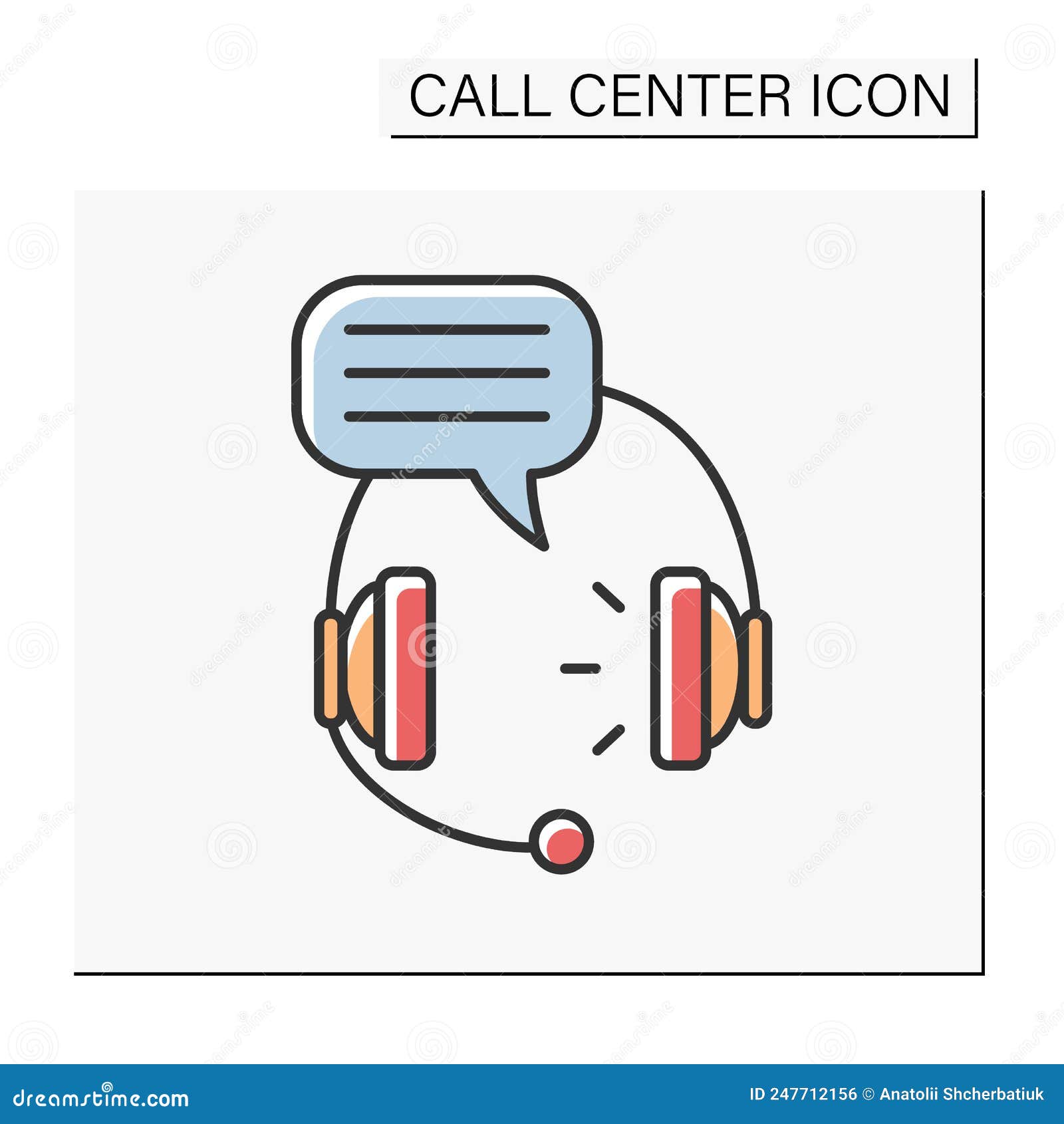 Communication color icon stock vector. Illustration of agent - 247712156