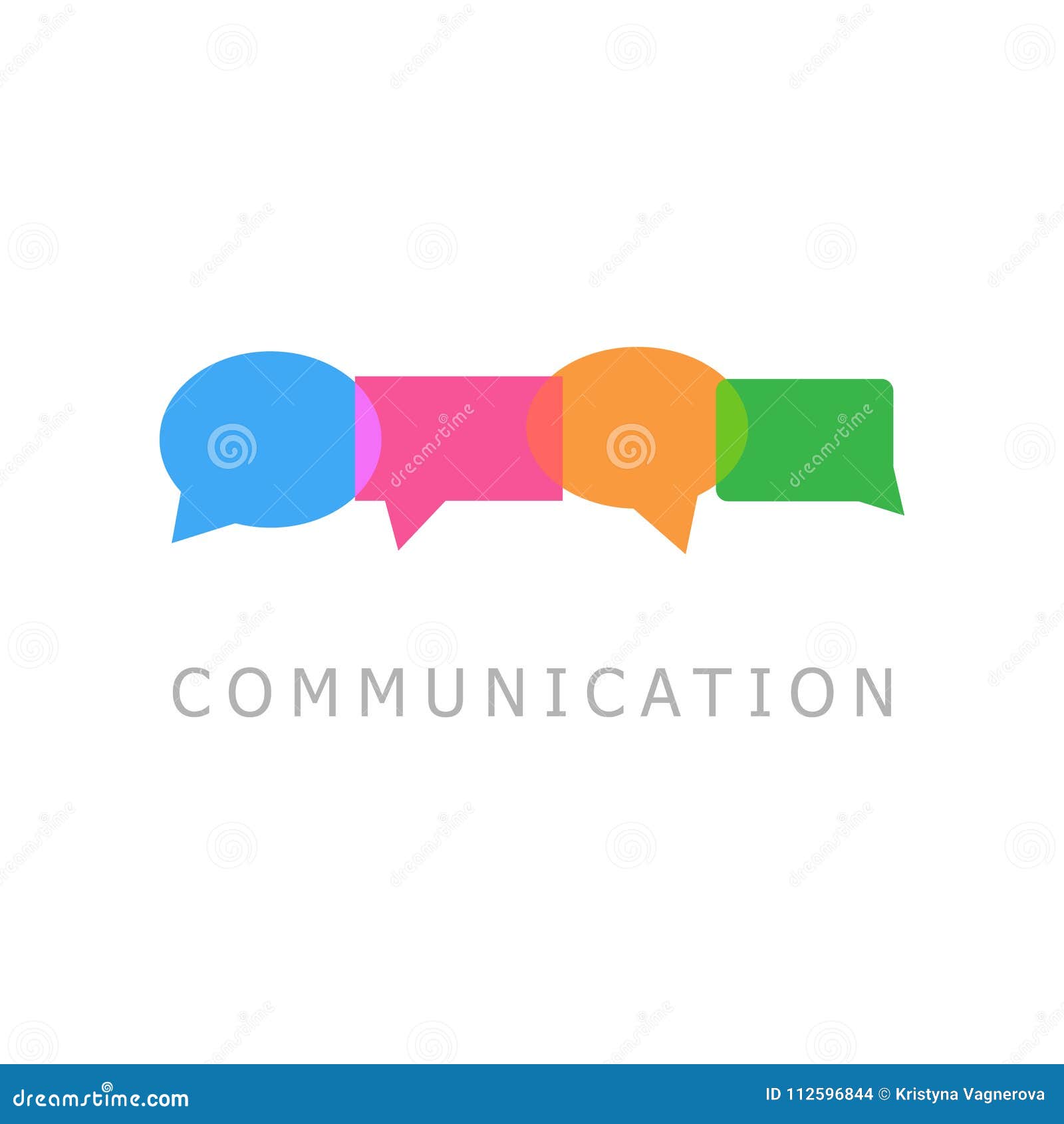Communication Colorful Speaking Bubbles Stock Vector - Illustration of ...