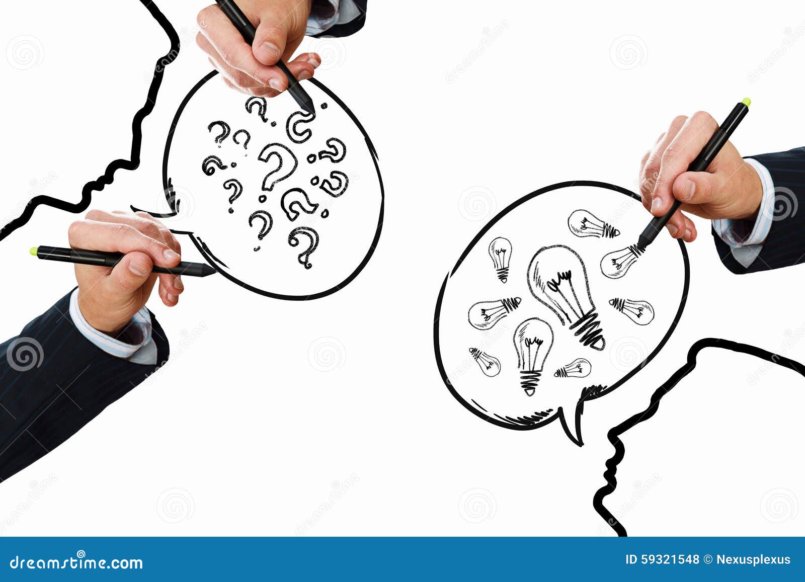 Communication concept stock photo. Image of brain, sketch - 59321548