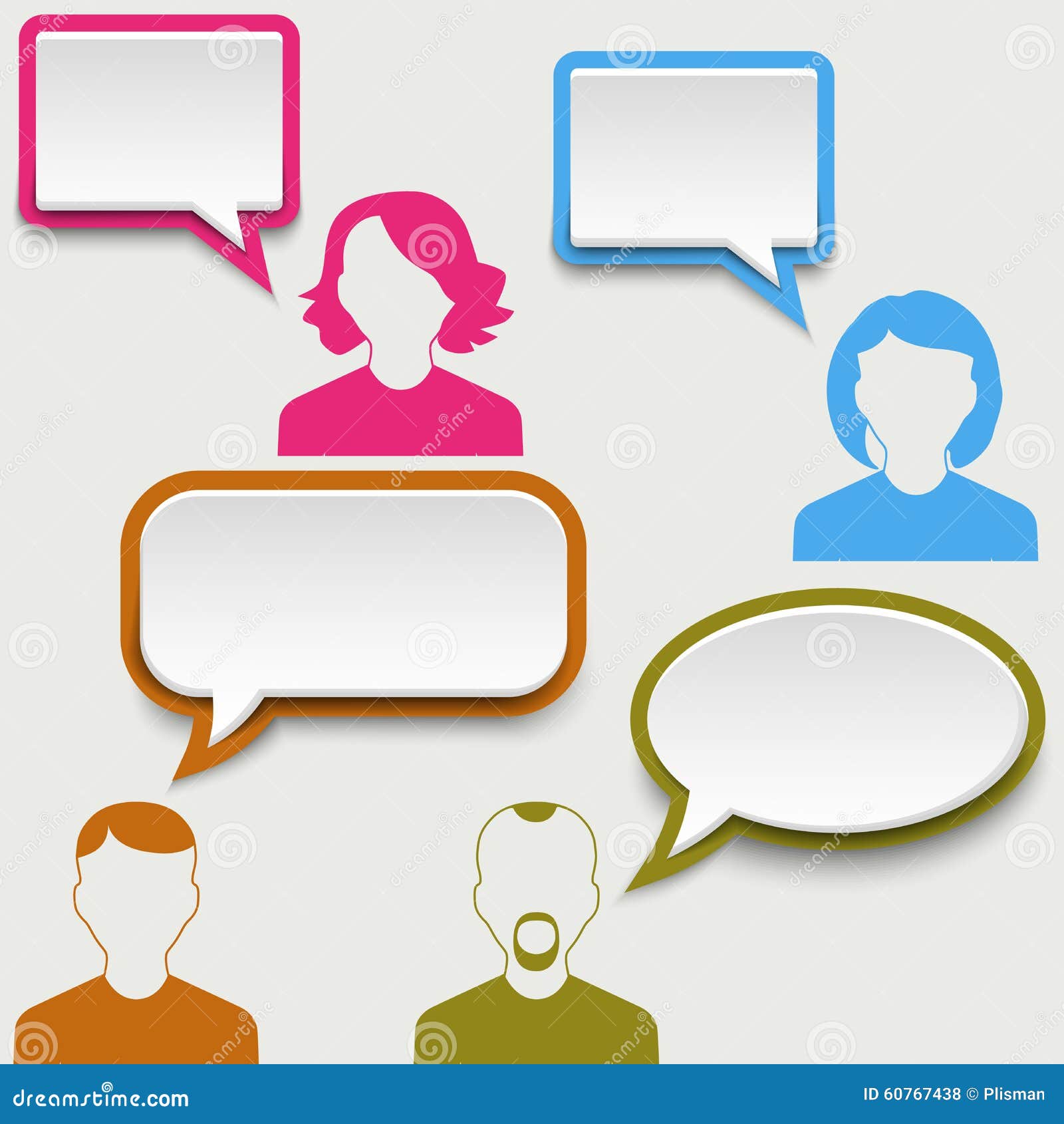 Communication Concept with Colorful Bubbles Stock Vector - Illustration ...