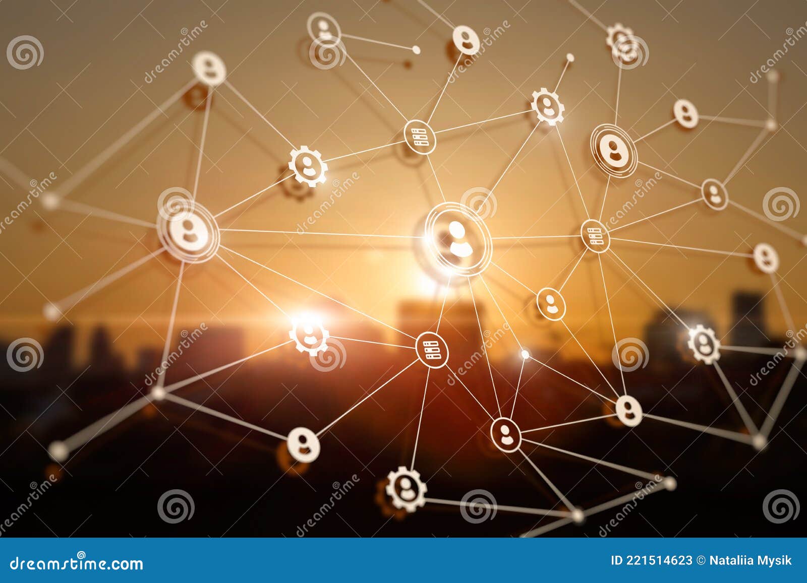 Concept of Connection Systems with Users Stock Illustration ...