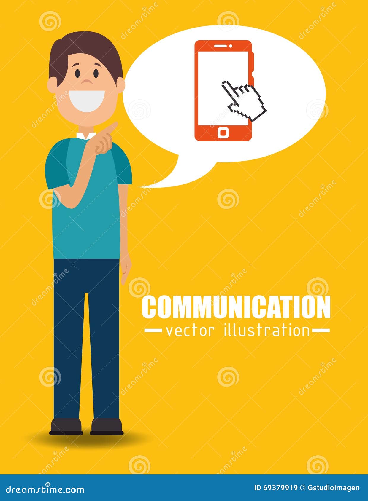 Communication Concept Design Stock Illustration - Illustration of human ...