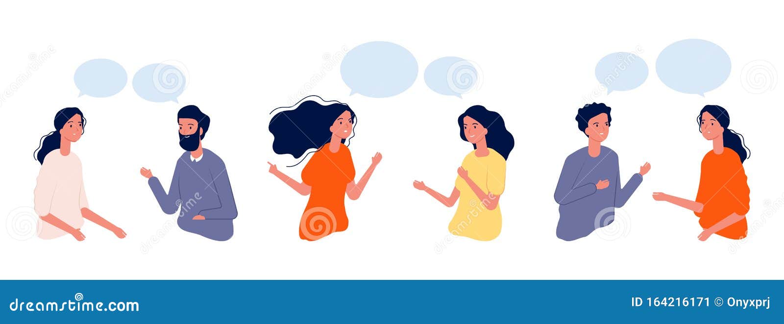 Communication Concept. Flat People Chatting, Dialogue Vector ... Communication Concept. Flat People Chatting, Dialogue Vector ...