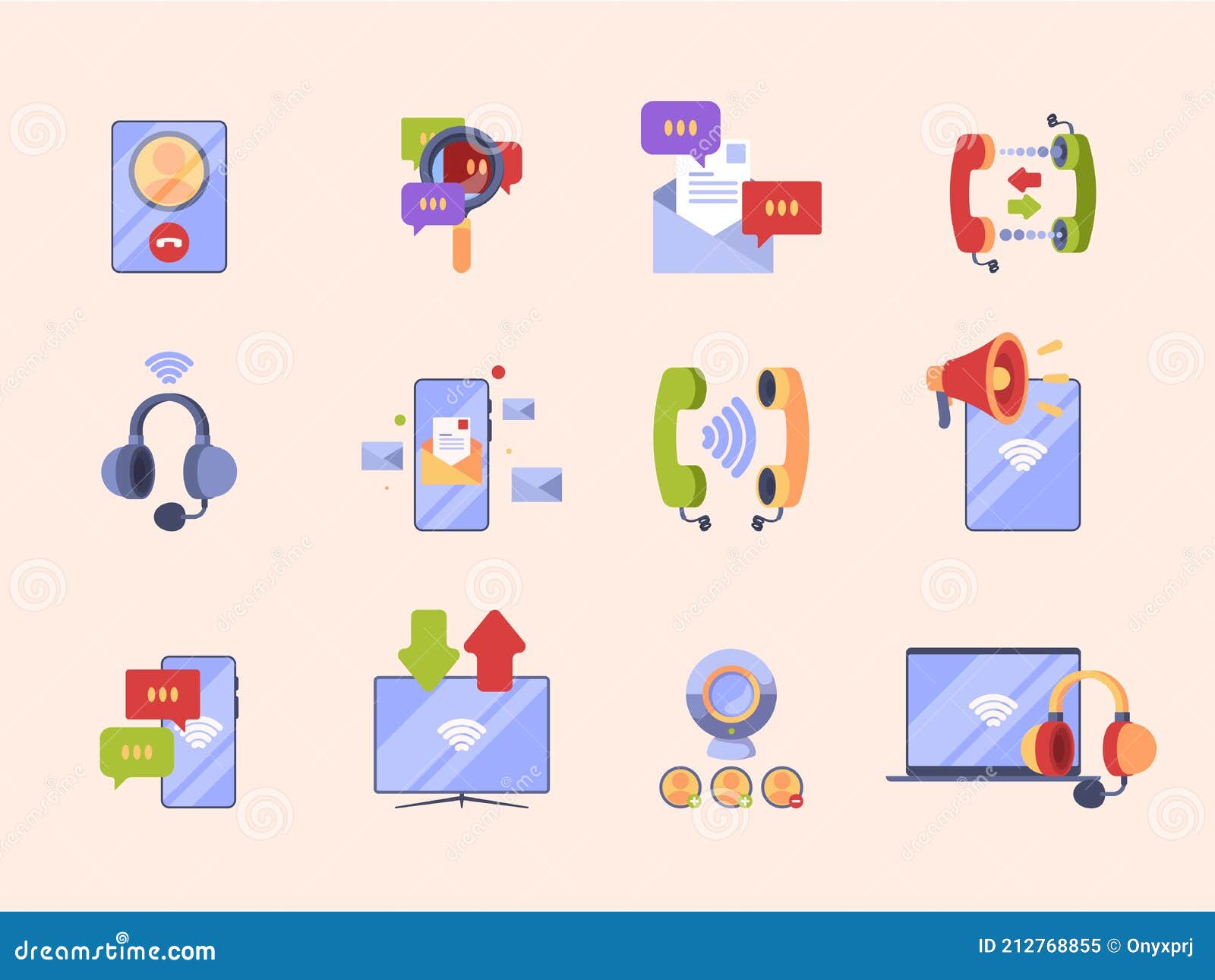 Communication Concept Icon. Ads Pictures for App Design Online ...