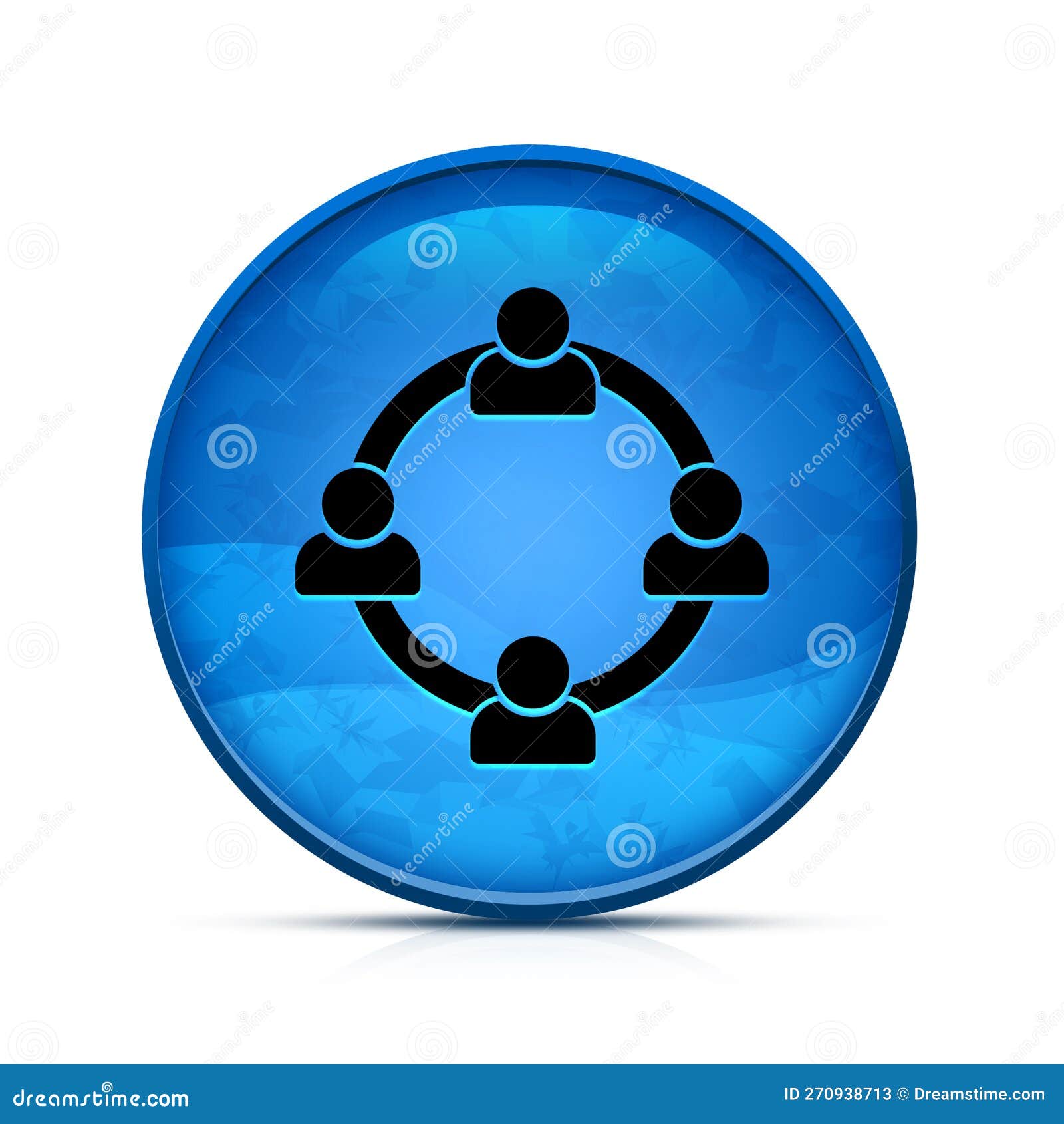 Communication Concept Icon on Classy Splash Blue Round Button ...