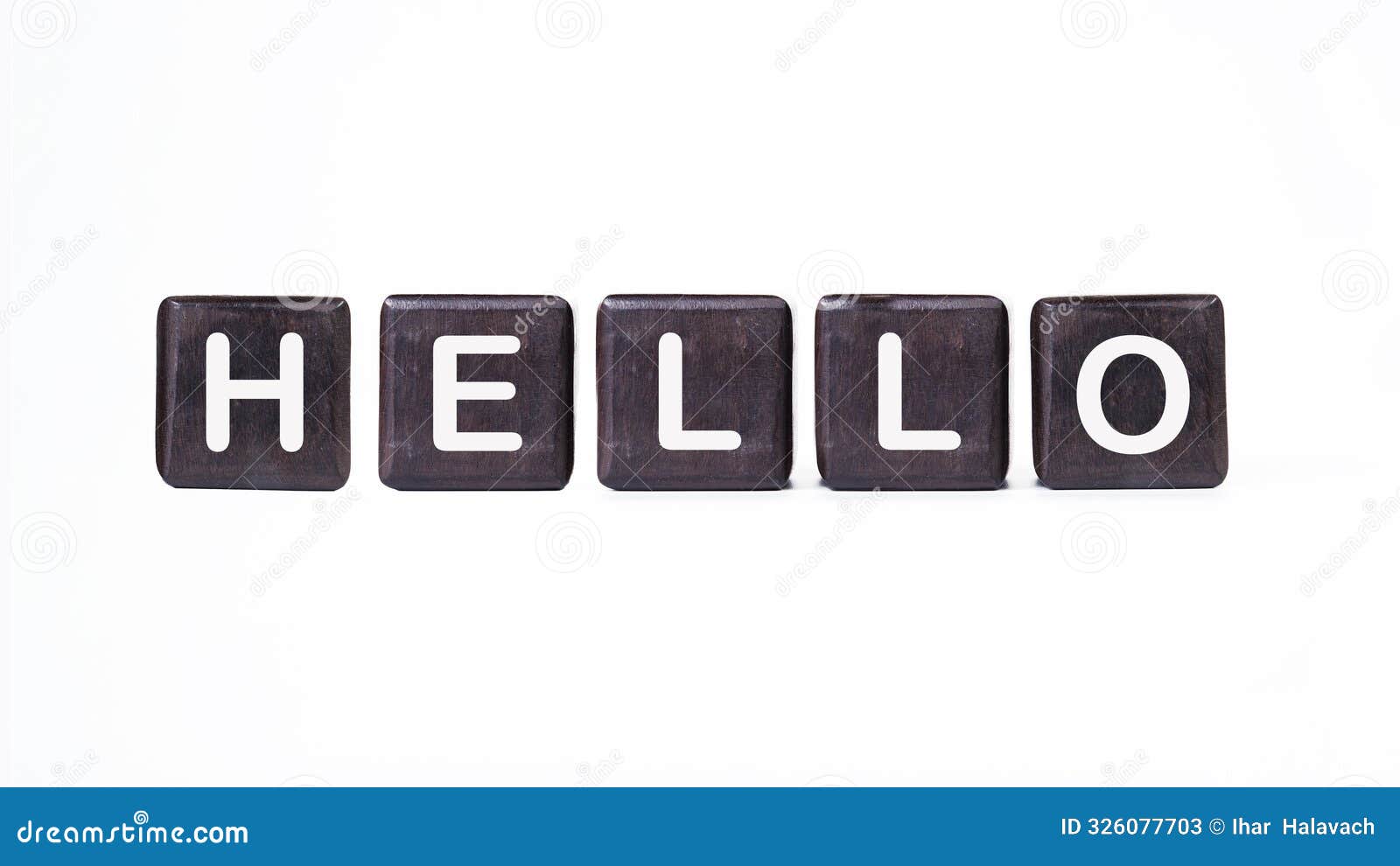 Communication Concept, Introduction. HELLO Word on Dark Cubes on a ...