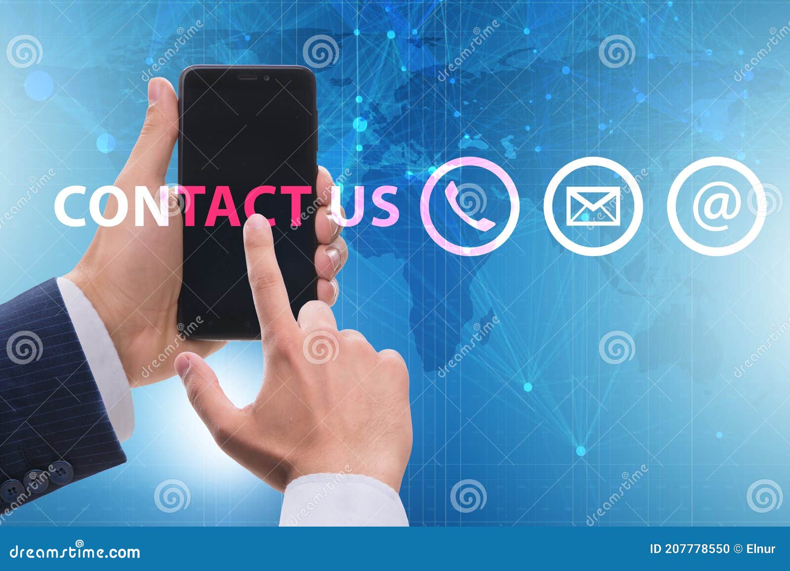 Communication Concept with Key Contact Means Stock Photo - Image of ...