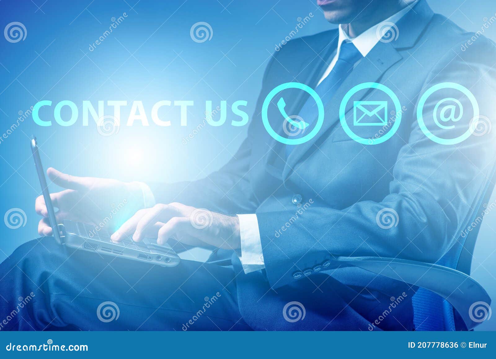 Communication Concept with Key Contact Means Stock Illustration ...