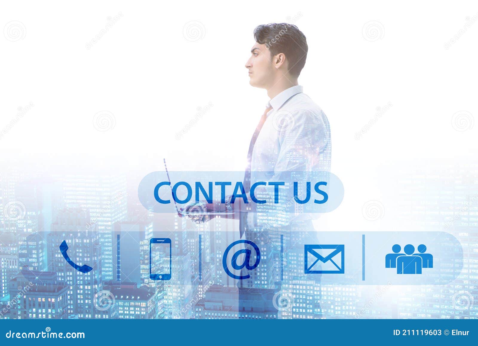 Communication Concept with Key Contact Means Stock Image - Image of ...
