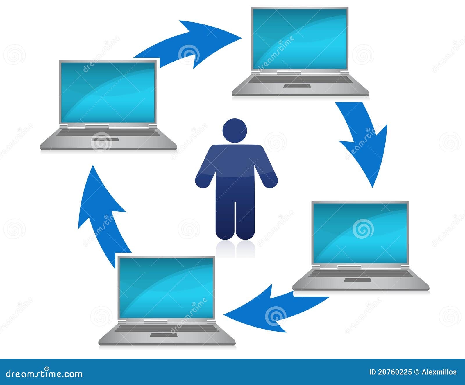 Communication Concept Laptop Stock Vector - Illustration of database ...