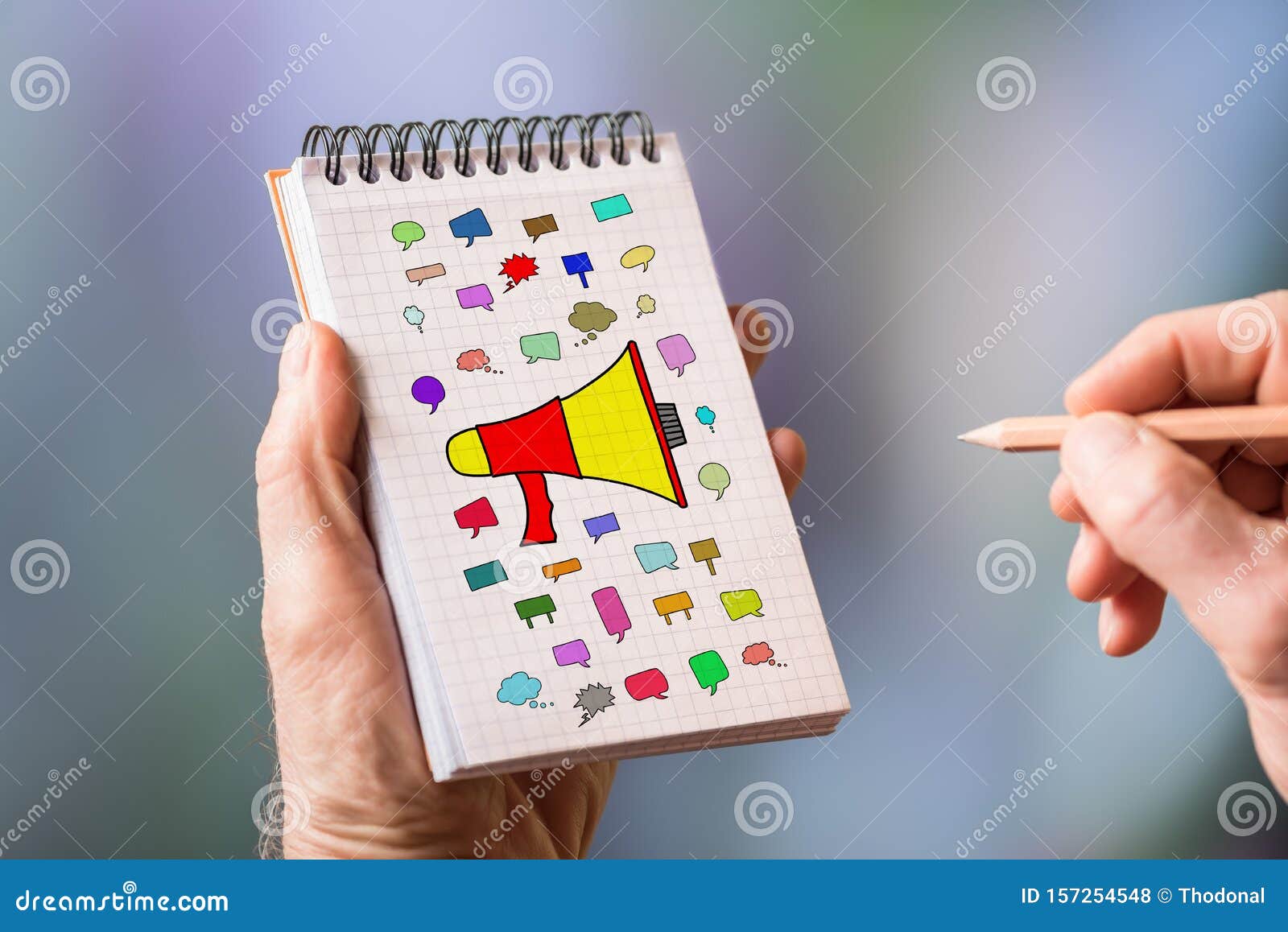 Communication Concept on a Notepad Stock Photo - Image of chat, notepad ...