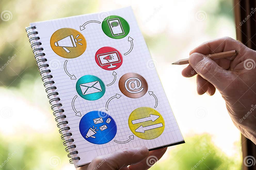 Communication Concept on a Notepad Stock Image - Image of speak ...