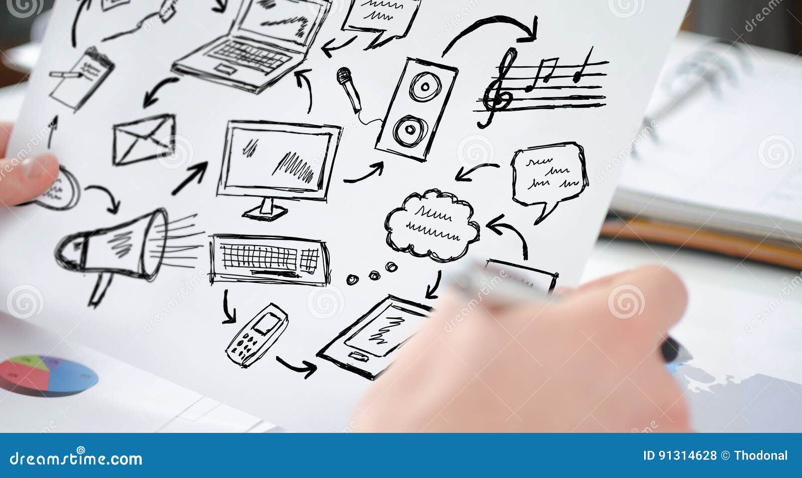 Communication Concept on a Paper Stock Photo - Image of correspondence ...