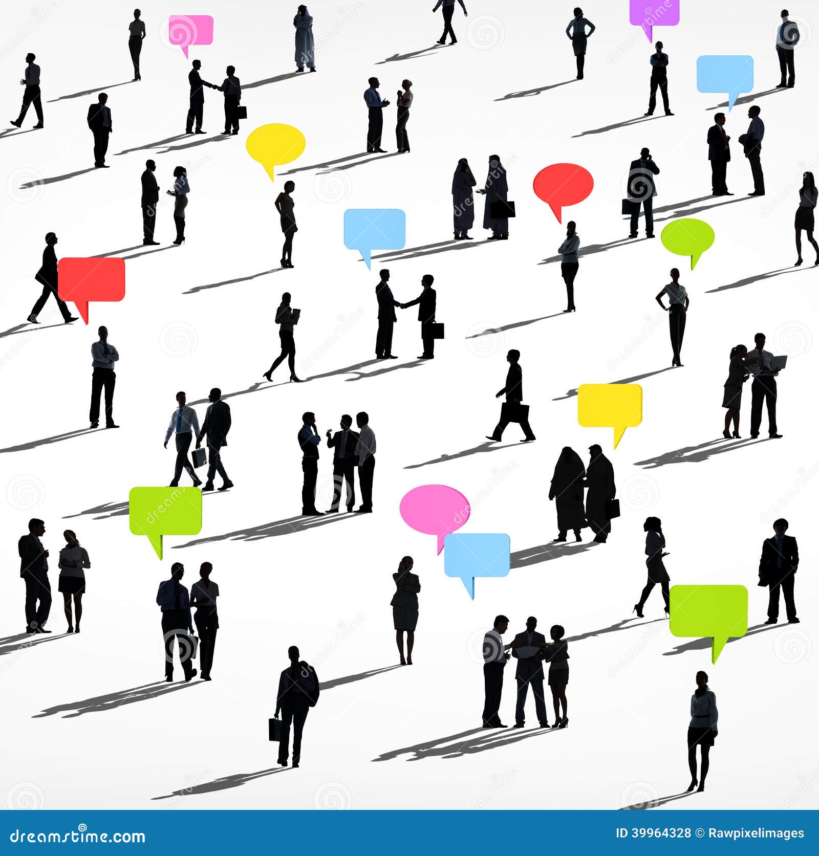 Communication Concept Shown With Speech Bubbles Vector Illustration ...