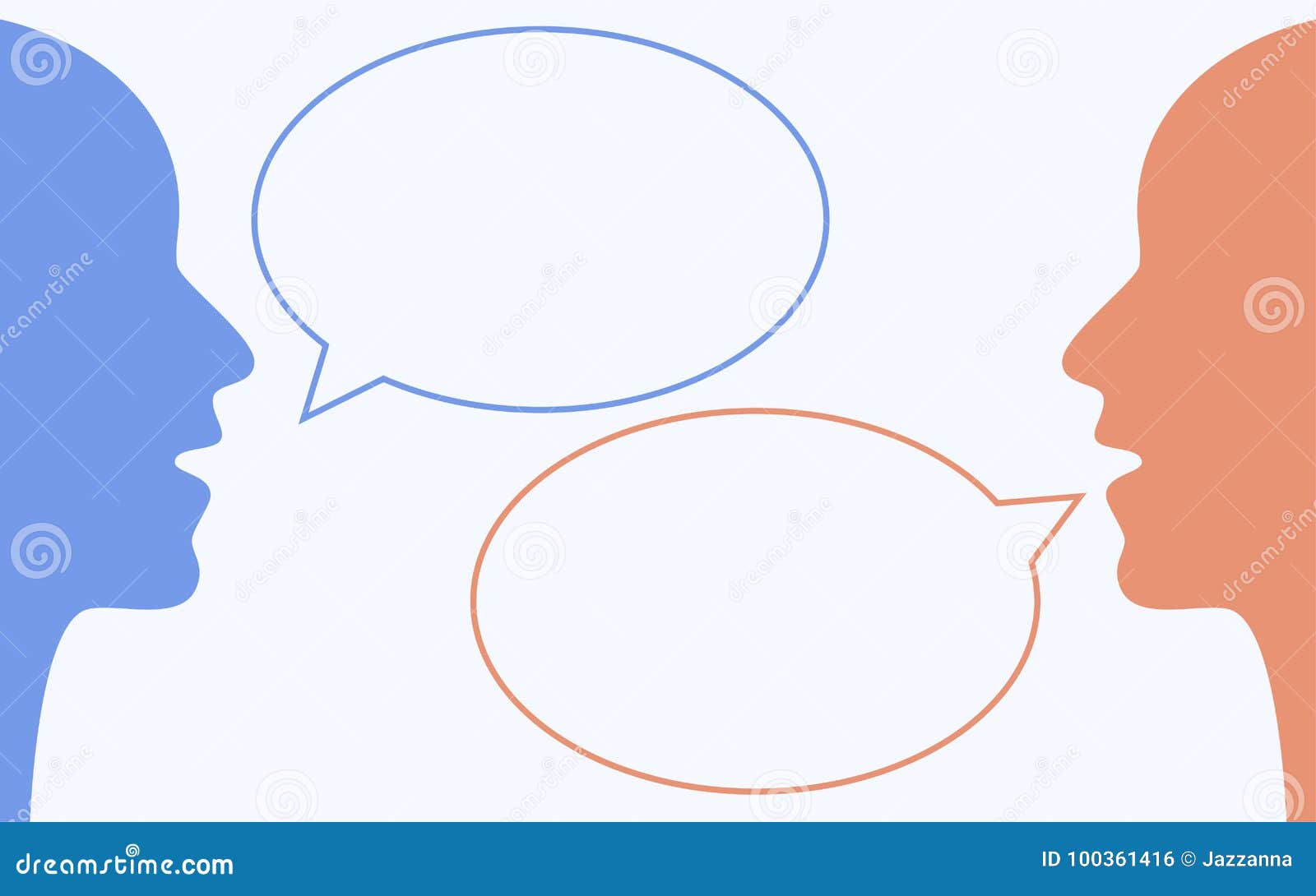 Communication Concept Two Persons Stock Vector - Illustration of social ...