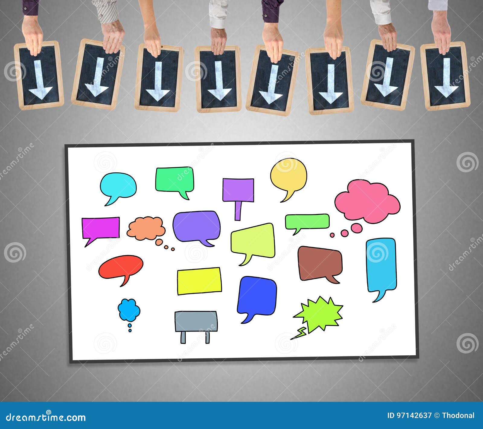 Communication Concept on a Whiteboard Stock Image - Image of ...