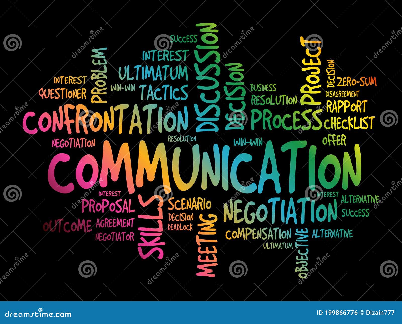 Communication Concept Word Cloud Stock Illustration - Illustration of ...