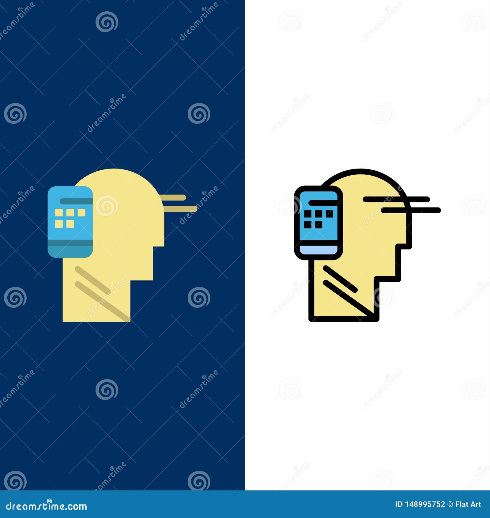 Communication, Connected, Human, Mobile, Mobility Icons. Flat and Line ...