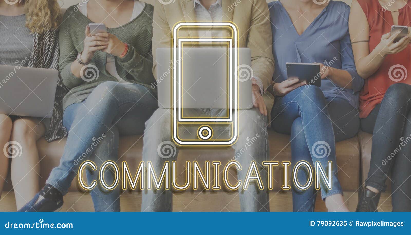 Communication Connected Mobility Graphic Concept Stock Image - Image of ...