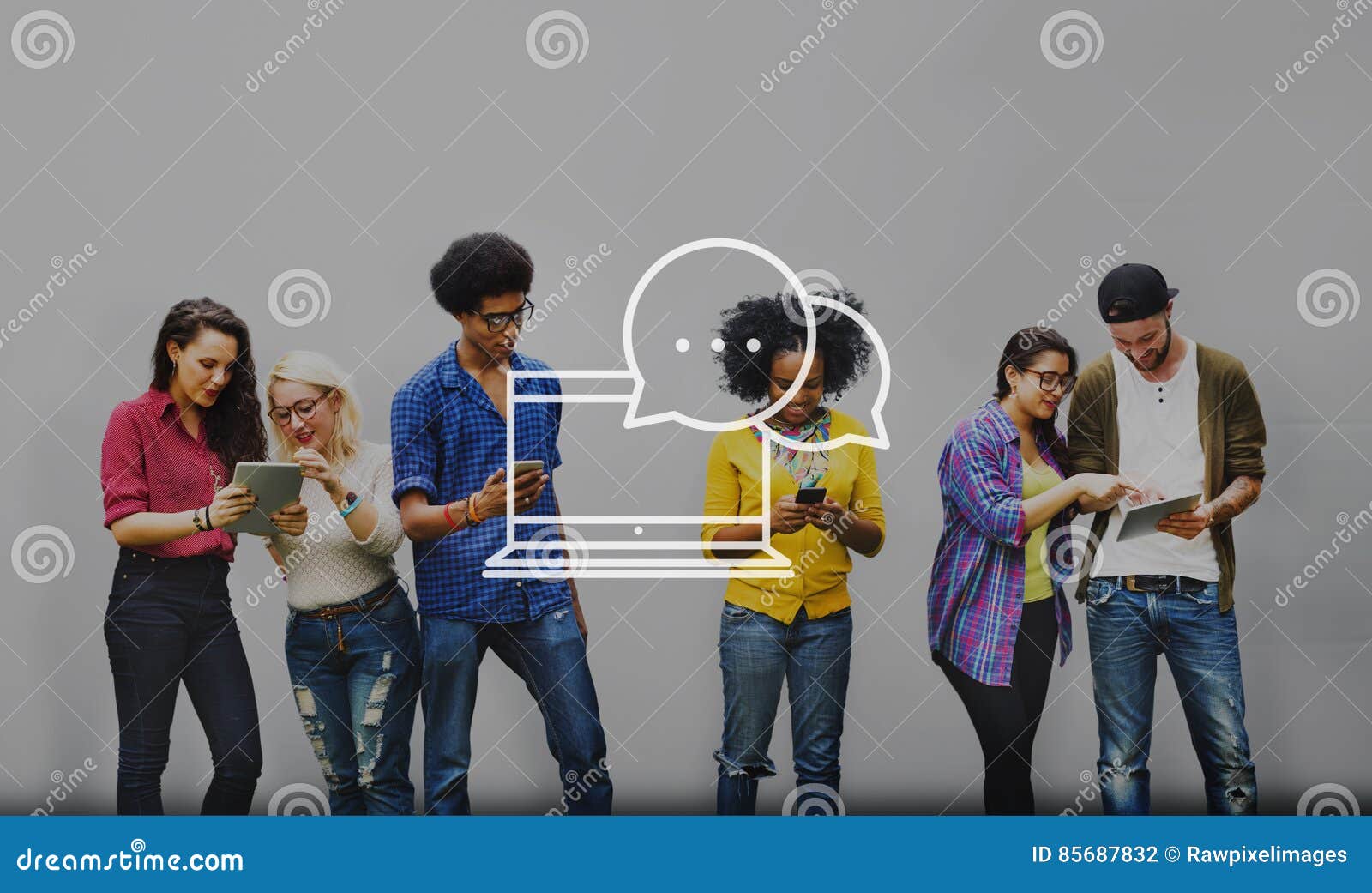Communication Connection Community Chatting Concept Stock Photo - Image ...