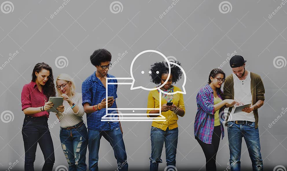 Communication Connection Community Chatting Concept Stock Photo - Image ...