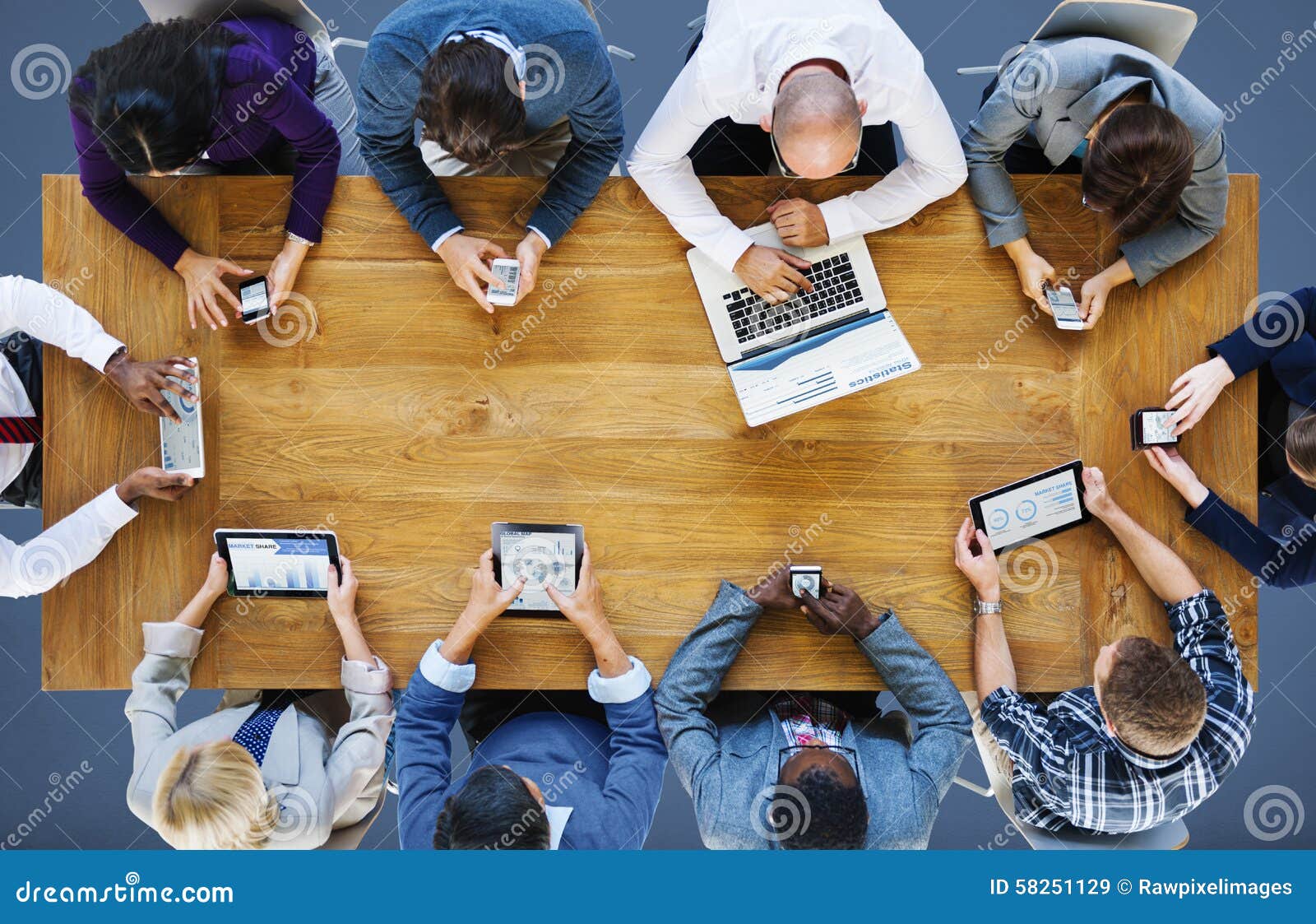 Communication Connection Digital Devices Technology Concept Stock Image ...